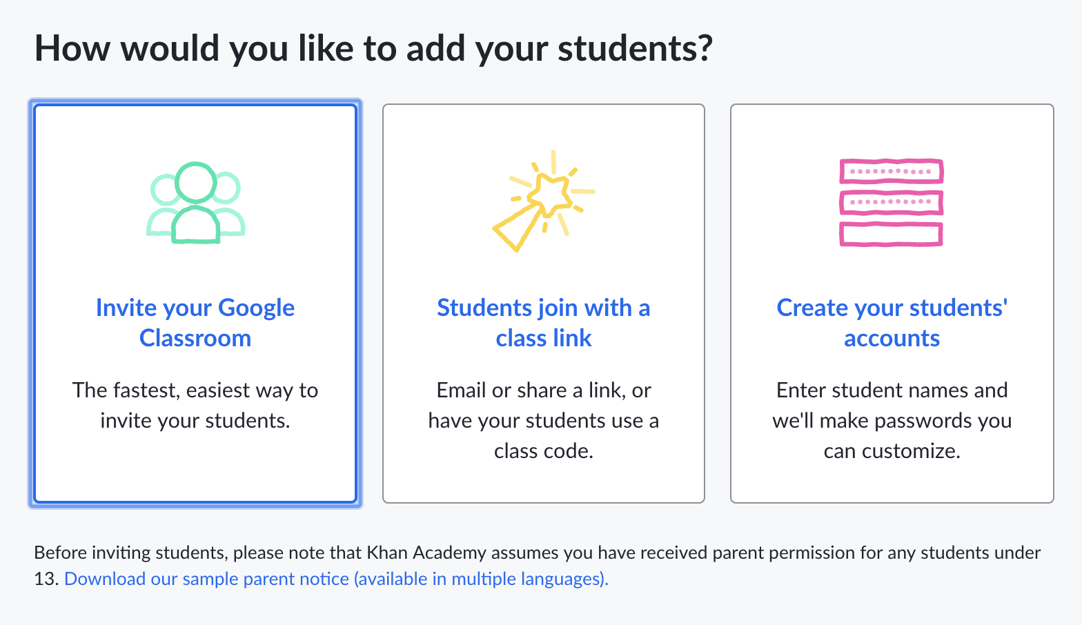 How do I add new students to a class in my Teacher Dashboard? – Khan ...
